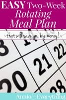 Easy Two-Week Rotating Meal Plan for Busy Moms – Its Not That Hard to ...