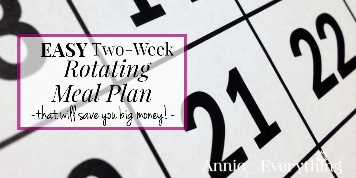 Easy Two-Week Rotating Meal Plan for Busy Moms - Its Not That Hard to ...