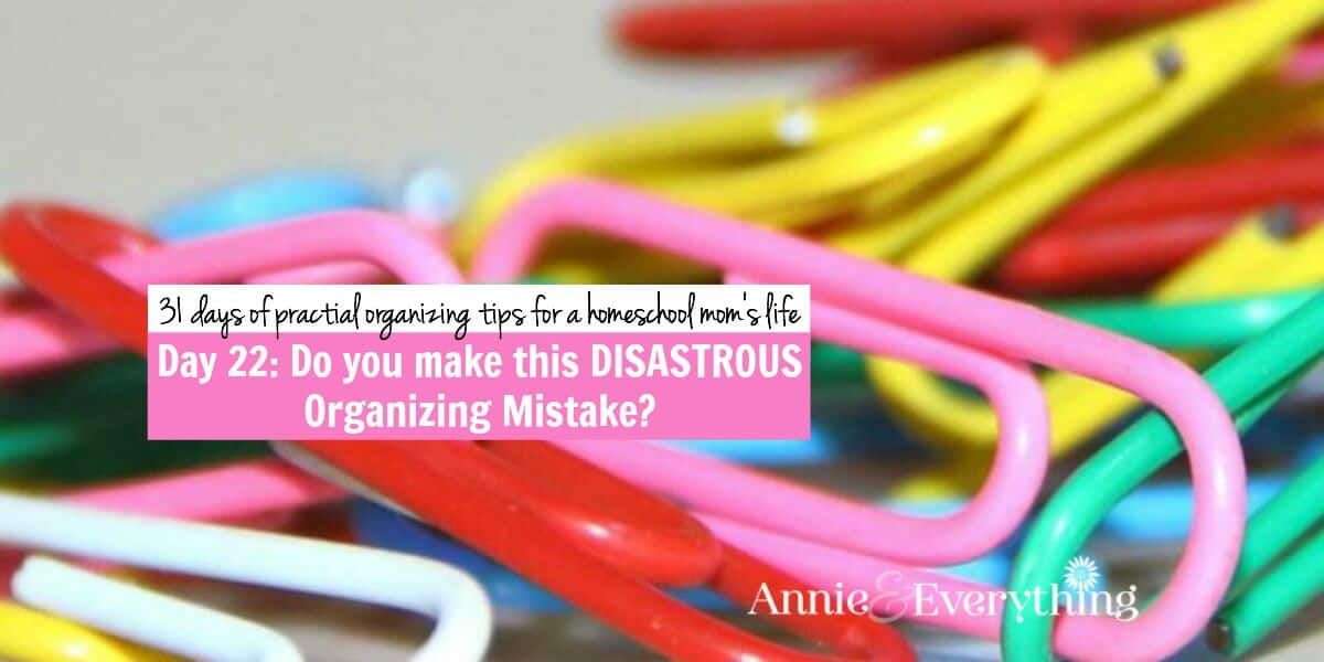 Day 22: Do You Make This Disastrous Organizing Mistake? - Its Not That ...