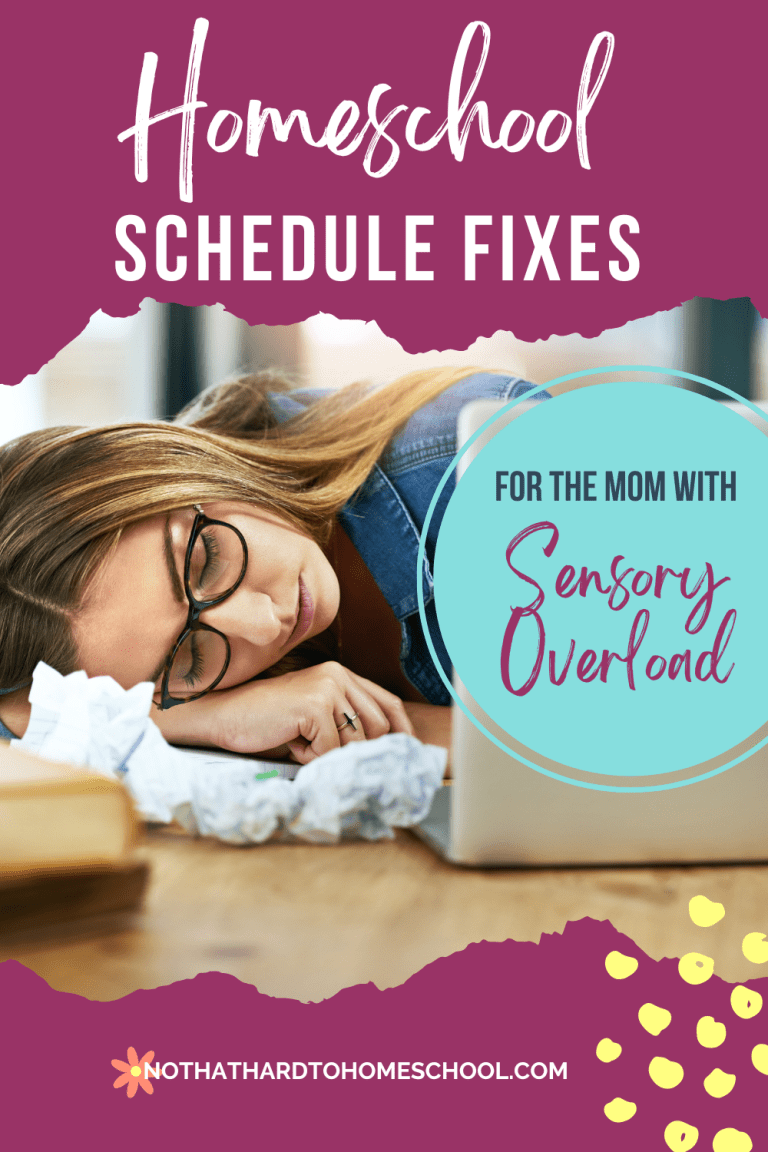 Homeschool Schedule Fixes for the Mom with Sensory Overload – Its Not ...